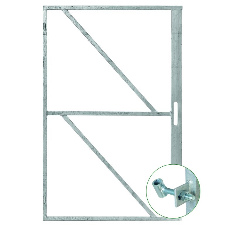 IJzeren deurframe met slotkastuitsparing 200x100cm gegalv verstelbaar ...